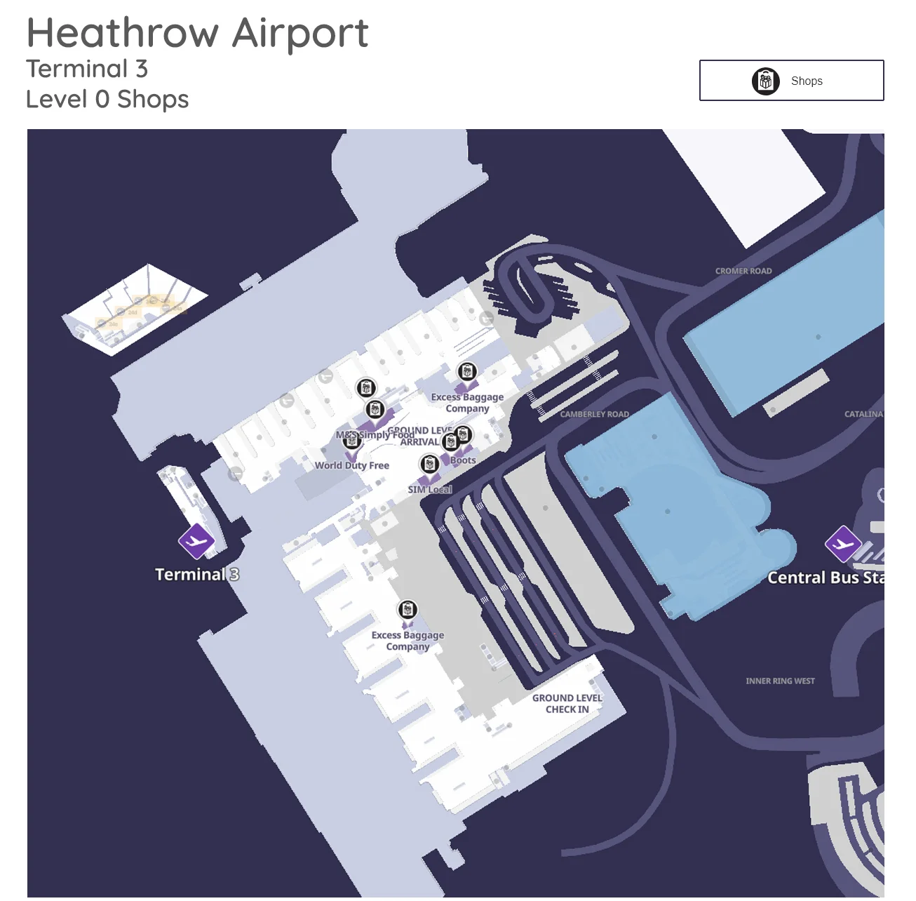 Heathrow Airport Map - Terminal, Gate, Food Map