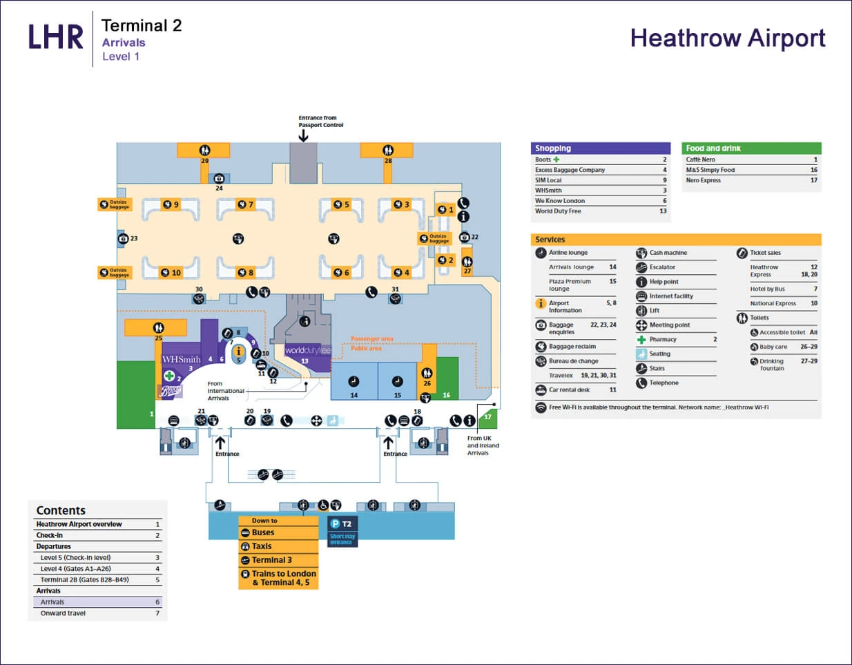 Heathrow Airport Map - Terminal, Gate, Food Map