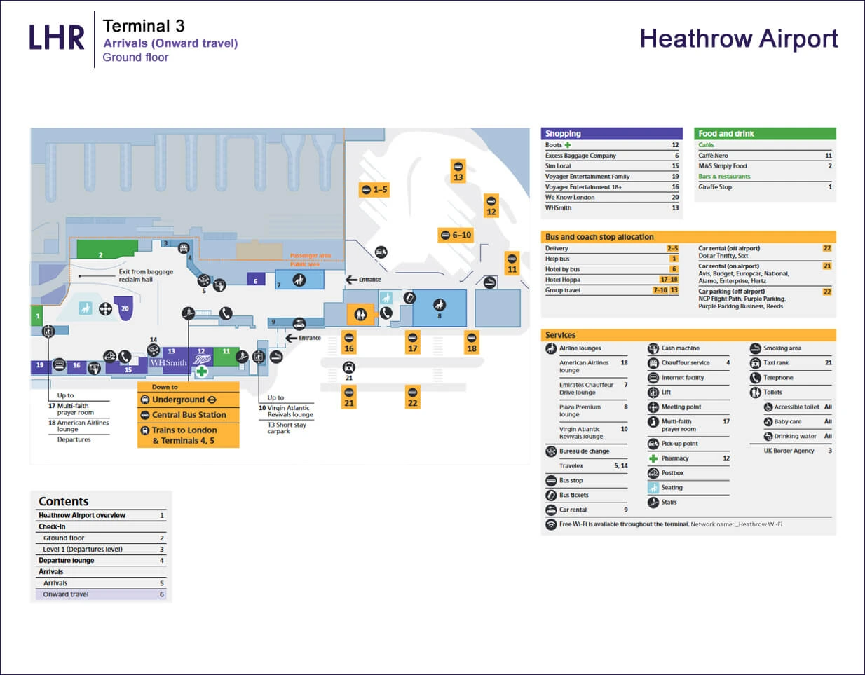 Heathrow Airport Map - Terminal, Gate, Food Map