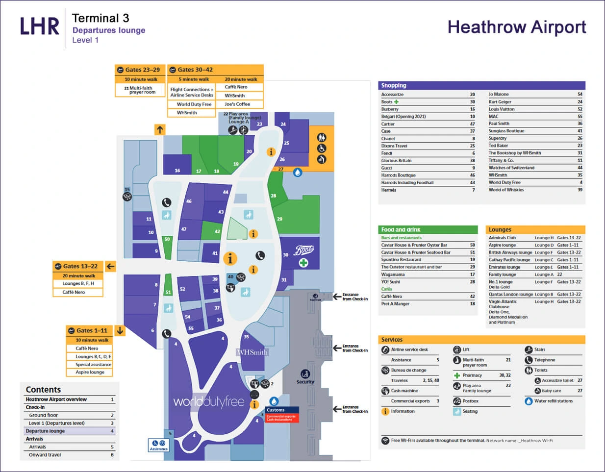 Heathrow Airport Map - Terminal, Gate, Food Map